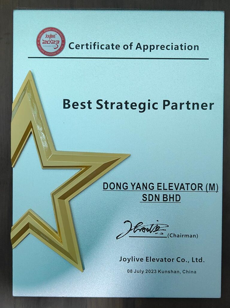 Excellence – Dong Yang Elevators Malaysia